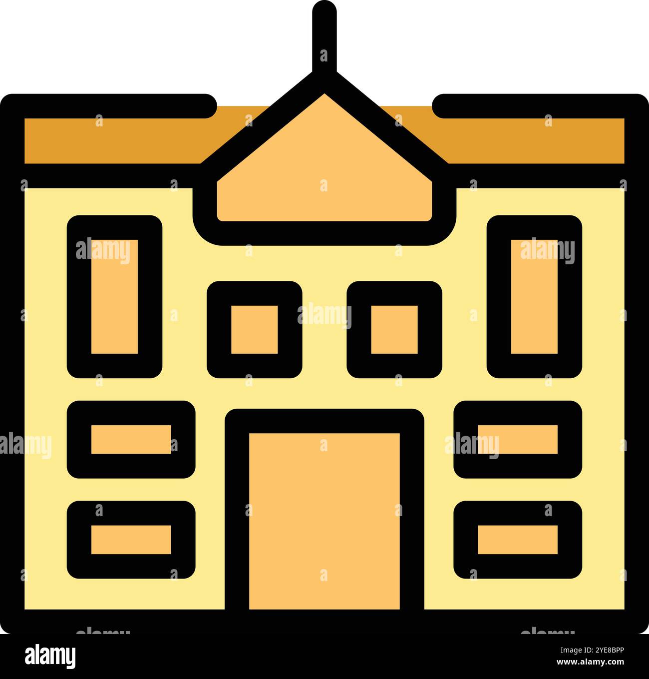 Simple icon of a university or college building representing higher ...