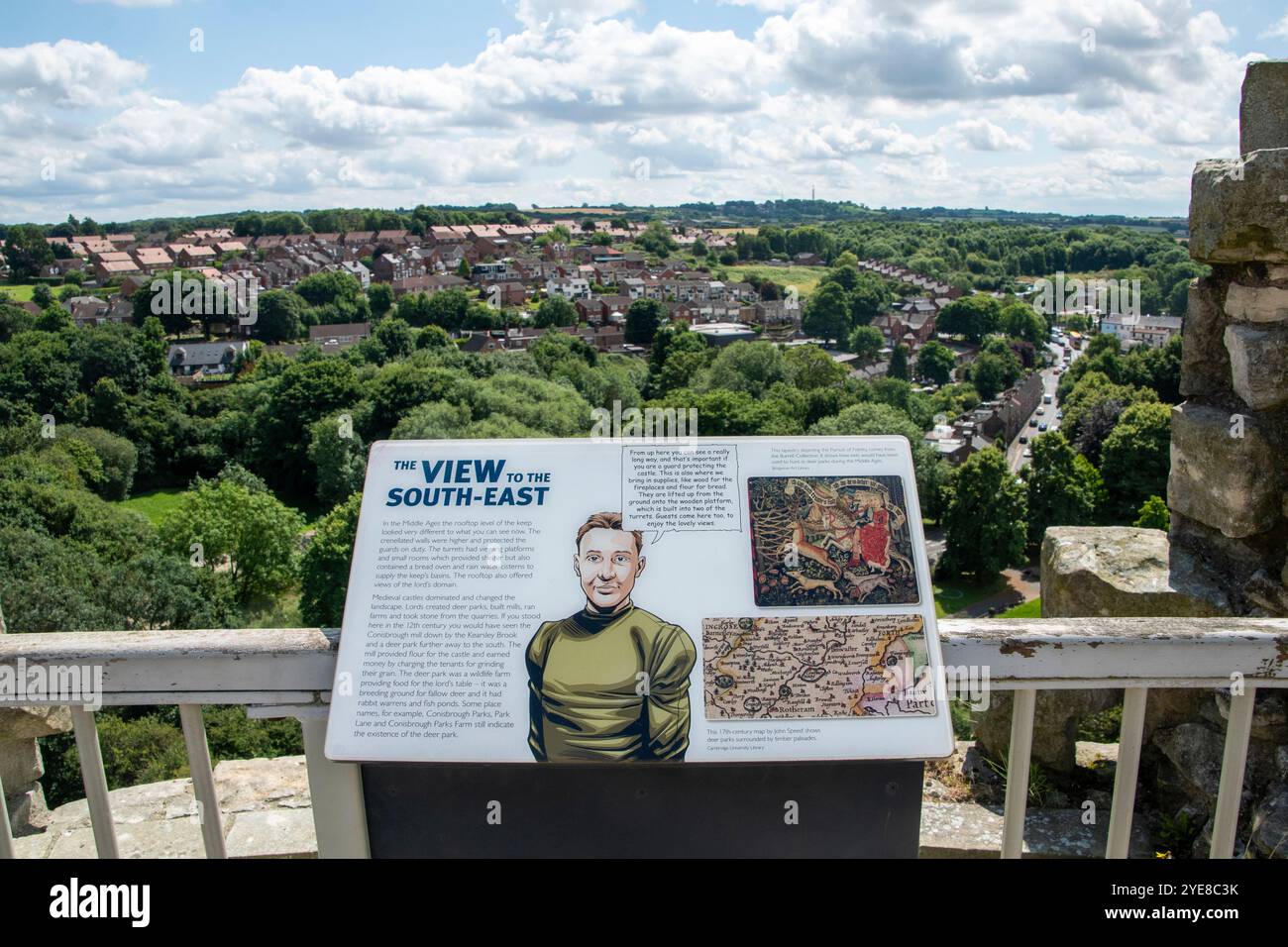 Yorkshire, UK – 23 July 2024: Tourist Information sign explaining the ...