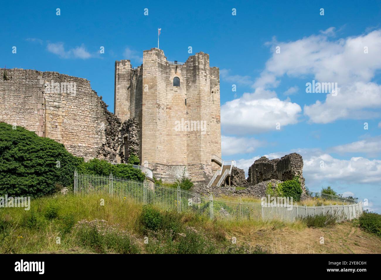 Yorkshire, UK – 23 July 2024: Conisbrough Castle is a 12th century ...