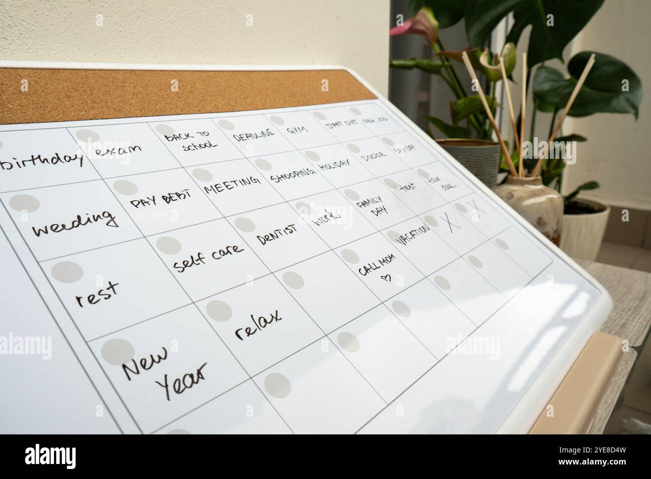 Monthly PLANNER filled with appointments and plans for next month. Busy ...