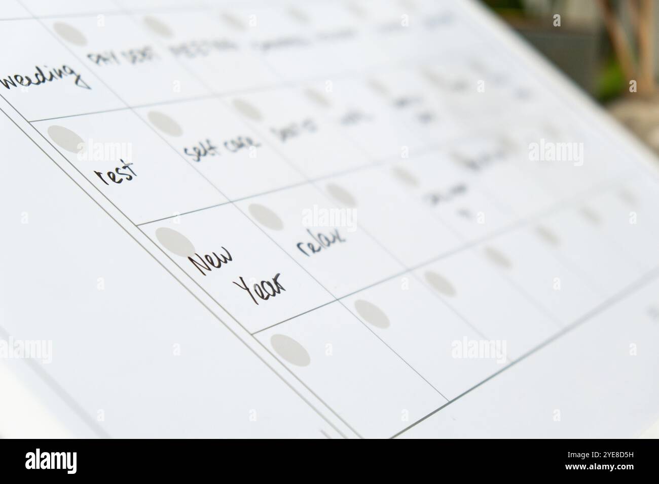 Monthly PLANNER filled with appointments and plans for next month. Busy ...