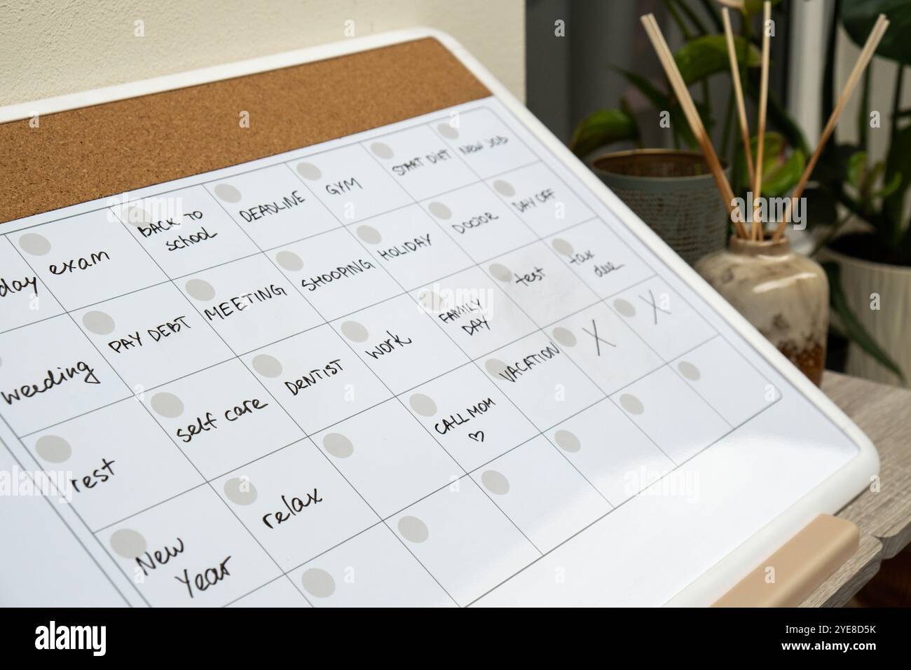 Monthly PLANNER filled with appointments and plans for next month. Busy ...