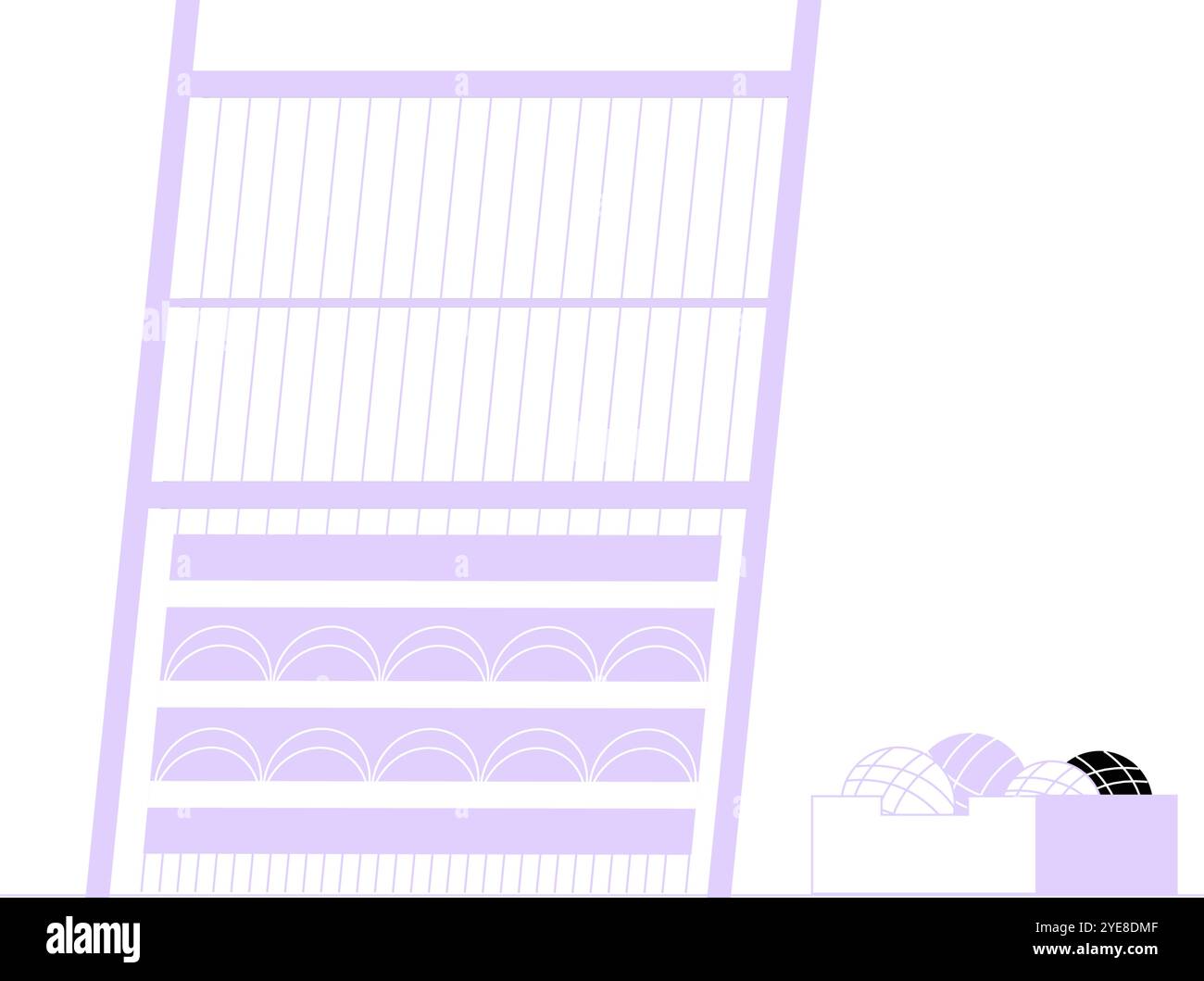 Carpet Weaving Loom With Threads In Flat Vector Illustration ...