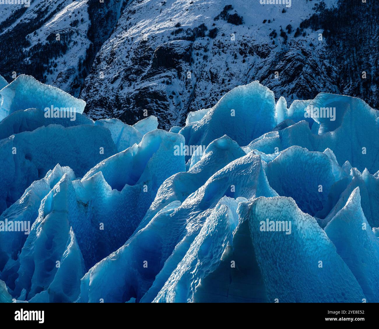 Ice patterns from Gray Glacier, in Southern Chile, Torres del Paine ...