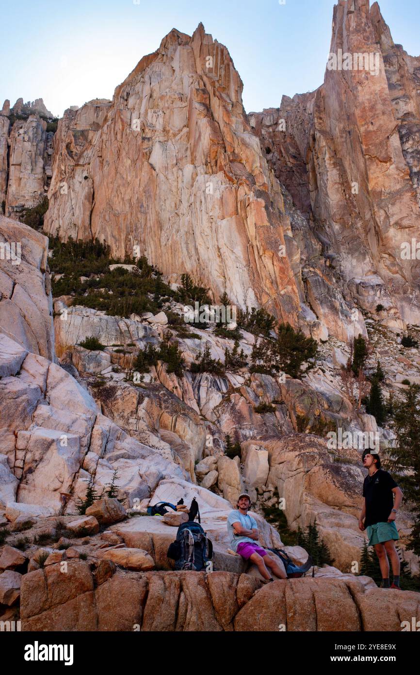 Hiking and backpacking in Yosemite National Park in California Stock ...