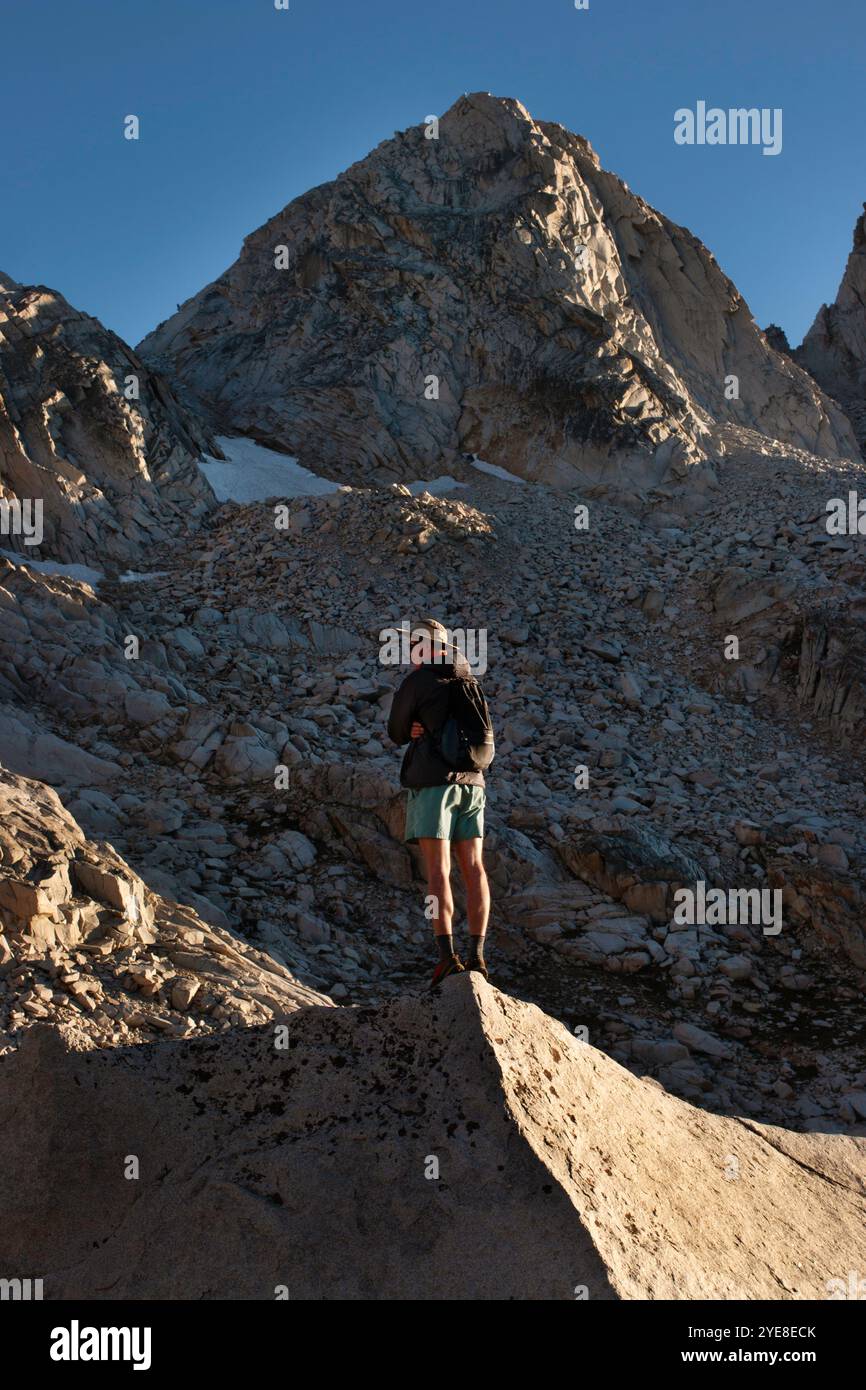 Hiking and backpacking in Yosemite National Park in California Stock ...