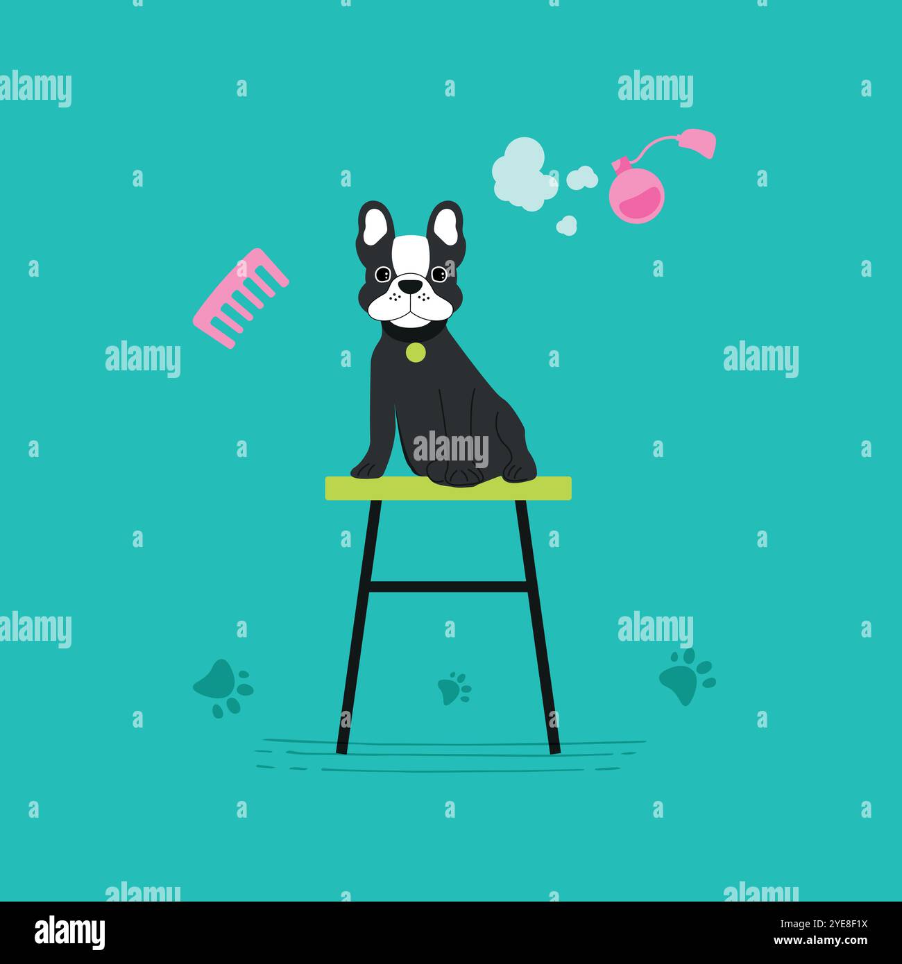 Combing hair styling in Stock Vector Images - Alamy