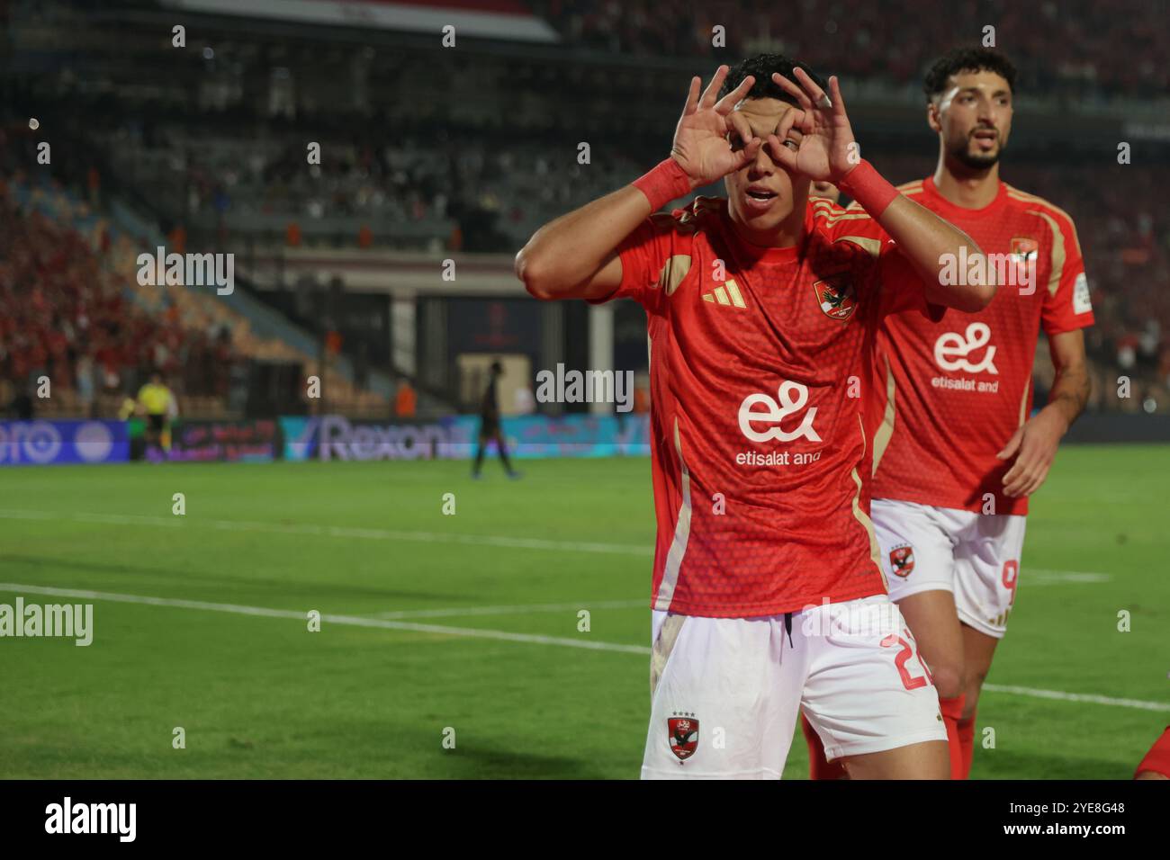 CAIRO, EGYPT - OCTOBER 29: Emam Ashour of Al Ahly SC celebrates after ...