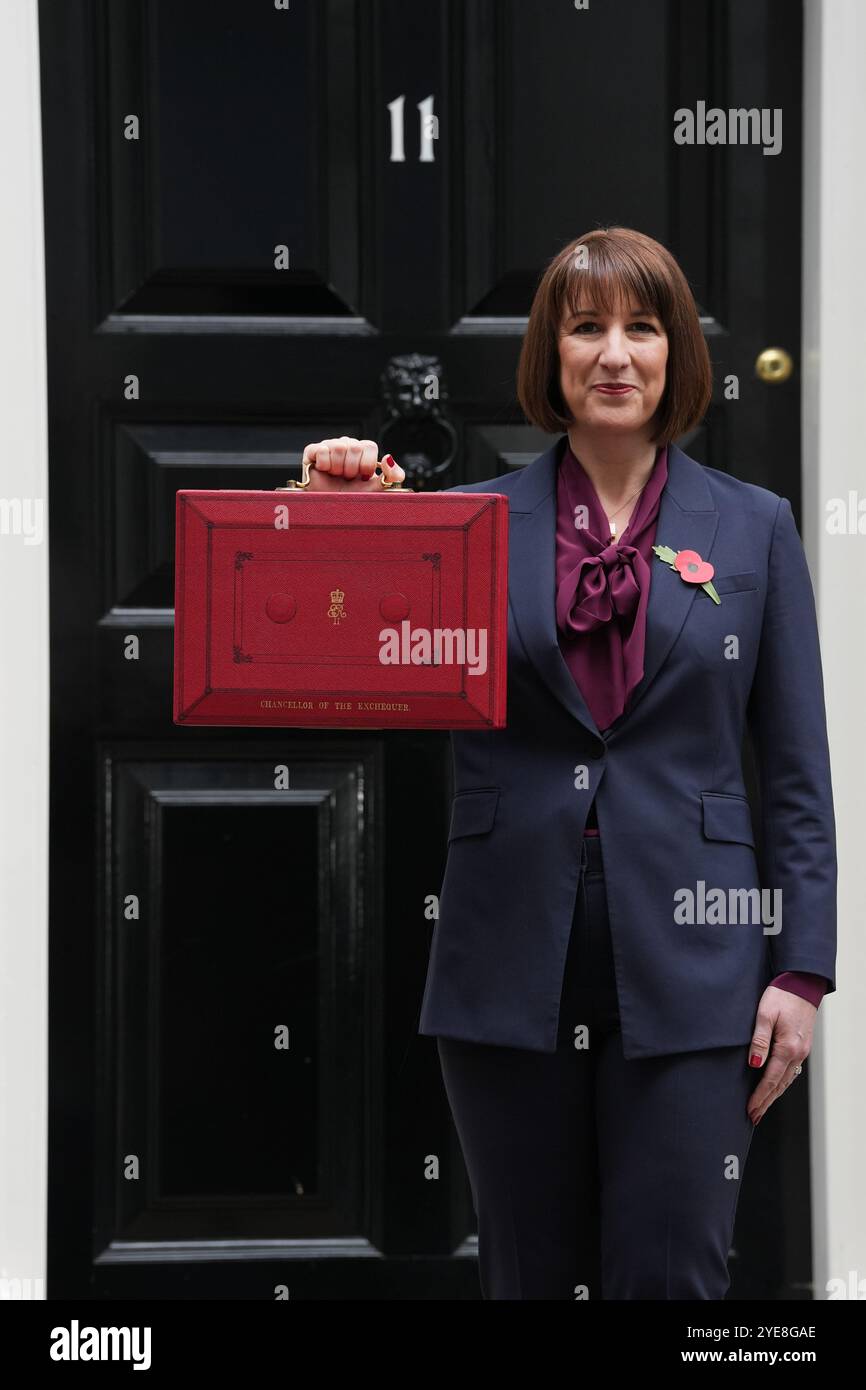 Chancellor of the Exchequer Rachel Reeves poses outside 11 Downing ...
