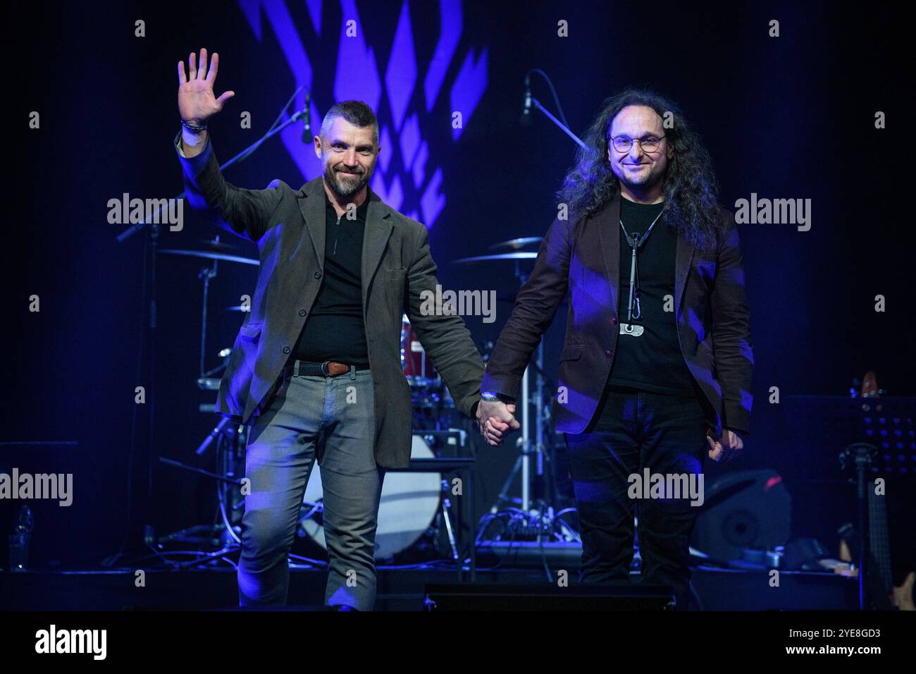 Stastny/Zacek - album release party, left Radovan Stastny waves and ...