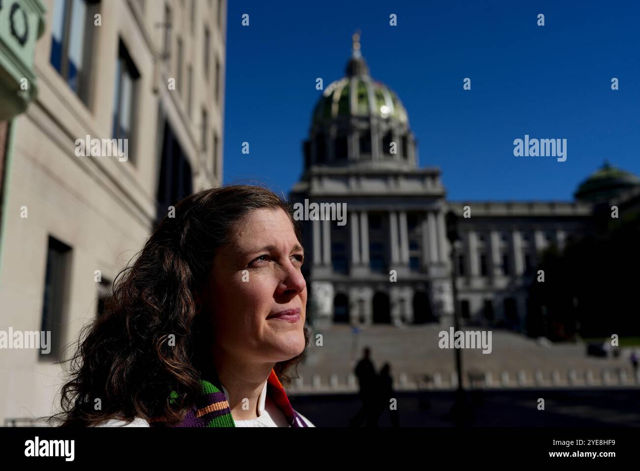 The Rev. Anna Layman Knox stands for a portrait outside Grace United ...