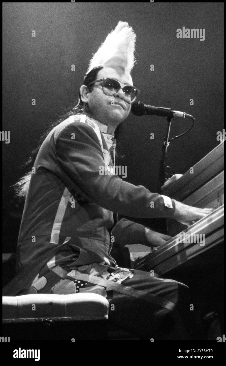 The english singer and musician sir Elton John performs live in ...
