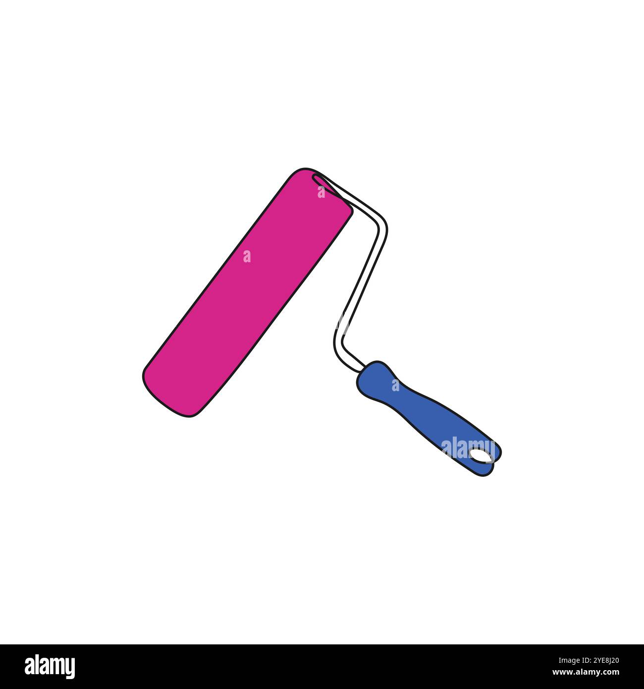 Paint roller. Tool for repair and construction. Vector illustration ...