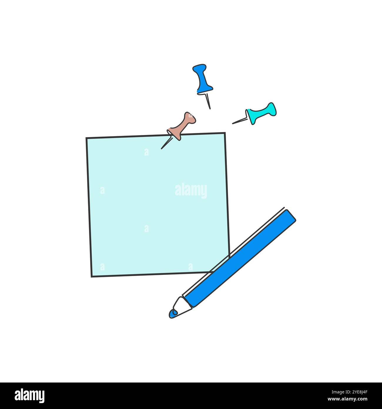 Cartoon drawing pin Stock Vector Images - Alamy