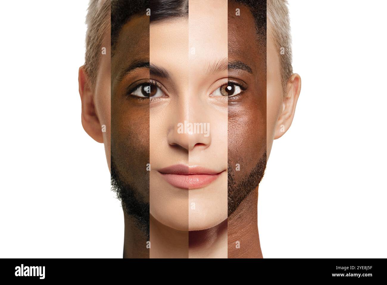 Collage face multi racial hi-res stock photography and images - Alamy