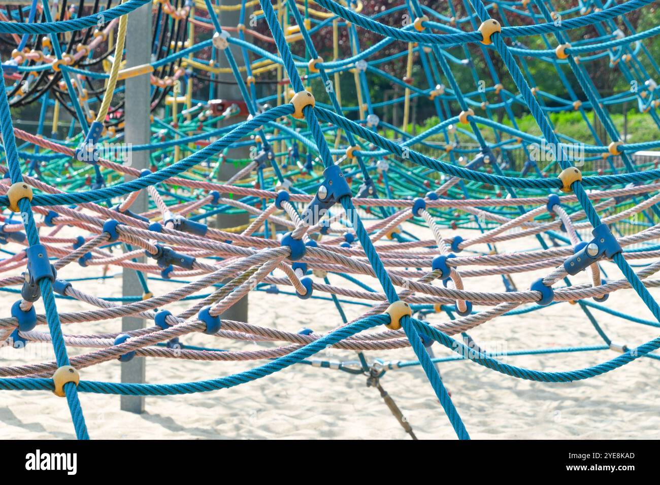 Children's outdoor playground. Net Rope. Climbing Nets Stock Photo - Alamy