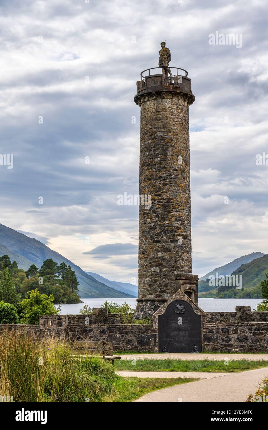 The Glenfinnan Monument, commemorating the 1745 Jacobite rising, at the ...