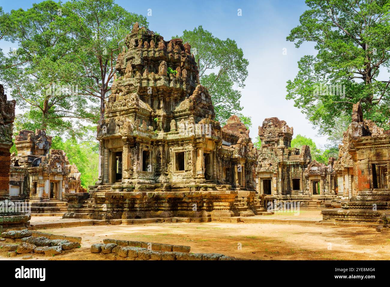 Ancient buildings of Thommanon temple in enigmatic Angkor Stock Photo ...