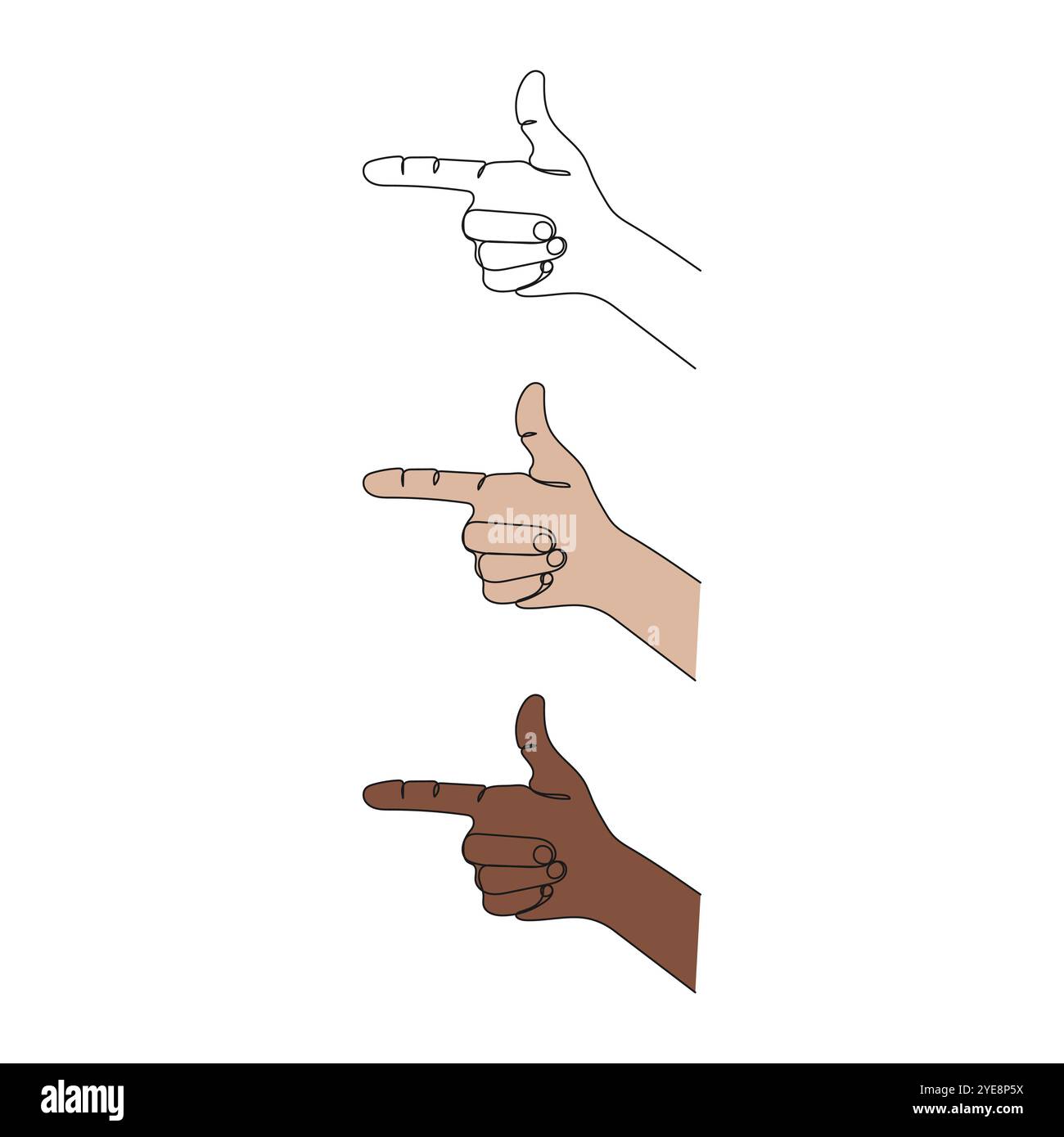 Pointing fingers at one person Stock Vector Images - Alamy