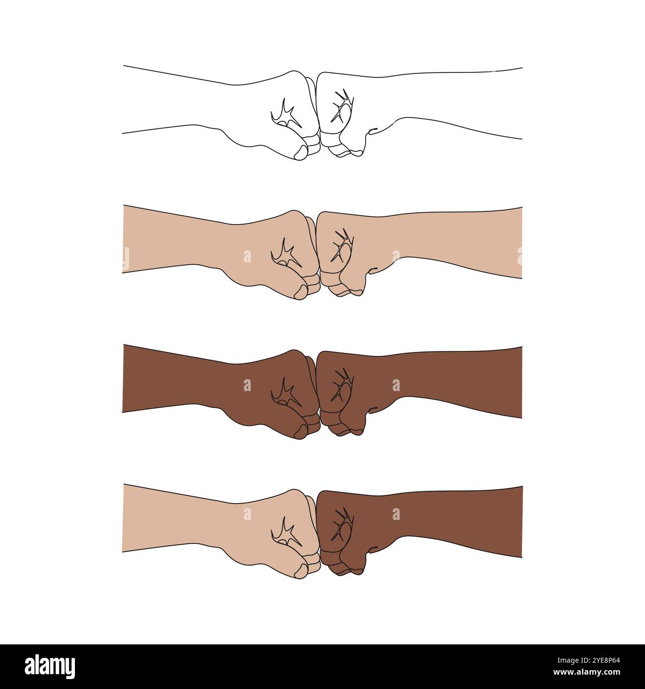 Two hands giving a fist bump. Pose and gesturing. Concept of teamwork ...