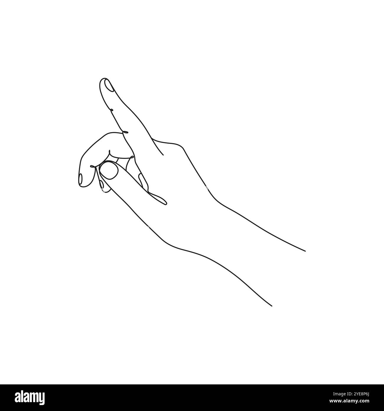 Finger pointing illustration Cut Out Stock Images & Pictures - Alamy