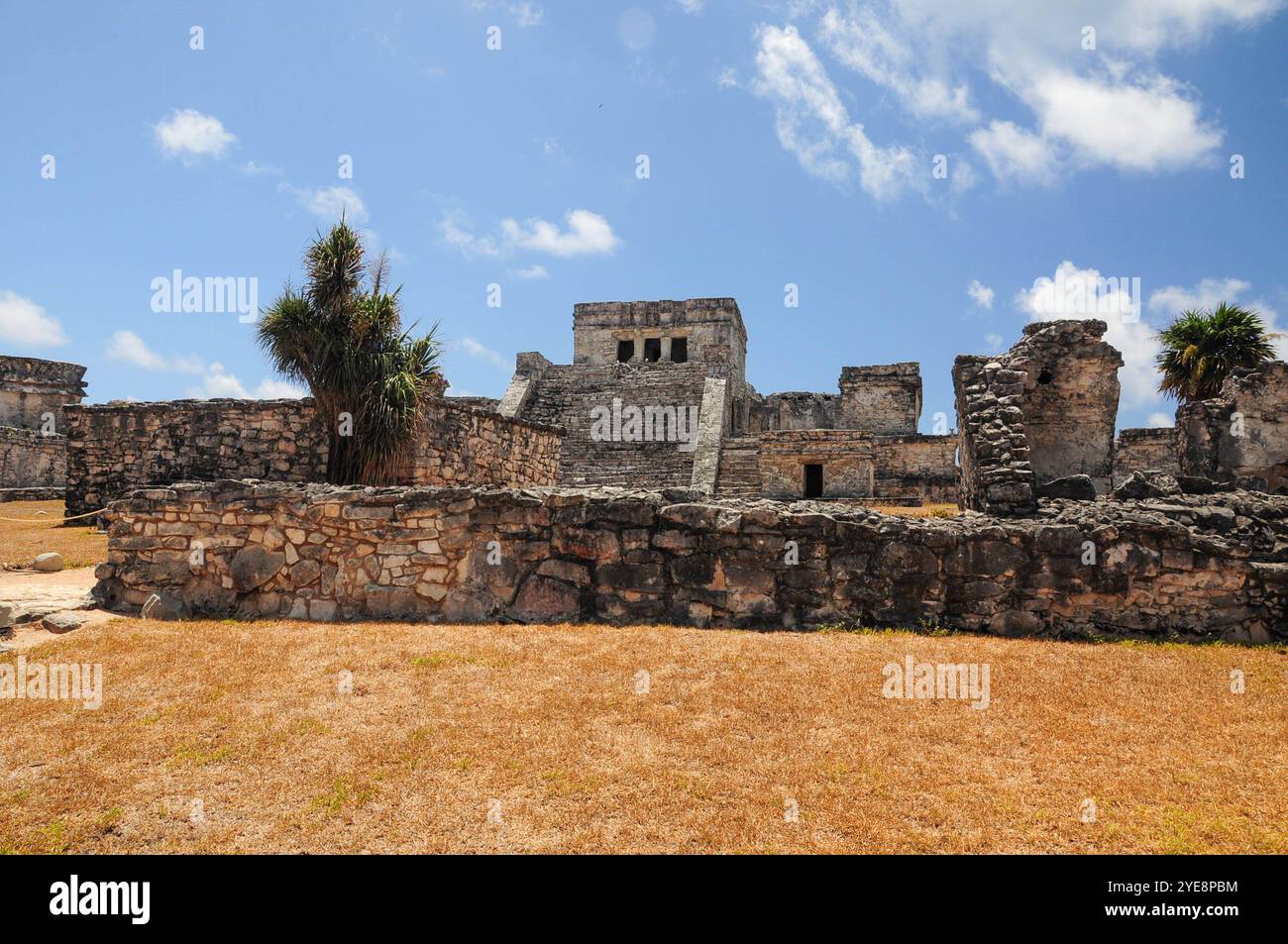 Tulum's ancient stone ruins under vibrant sky, highlighting Mayan ...