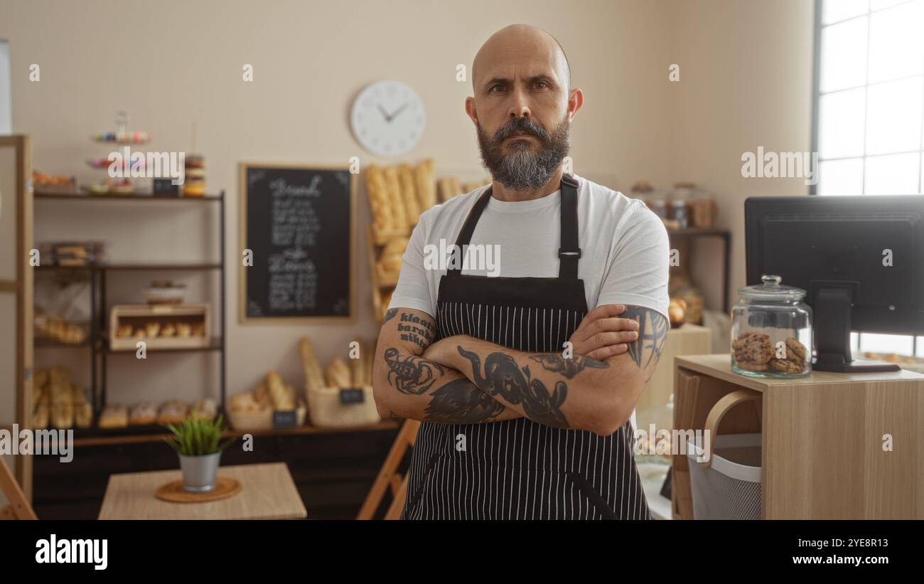 Man tattoo stands confidently hi-res stock photography and images - Alamy