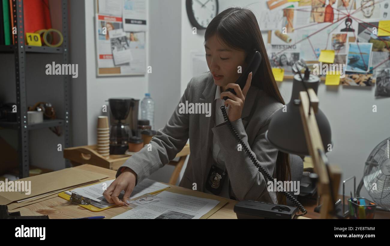 Professional detective working documents hi-res stock photography and ...