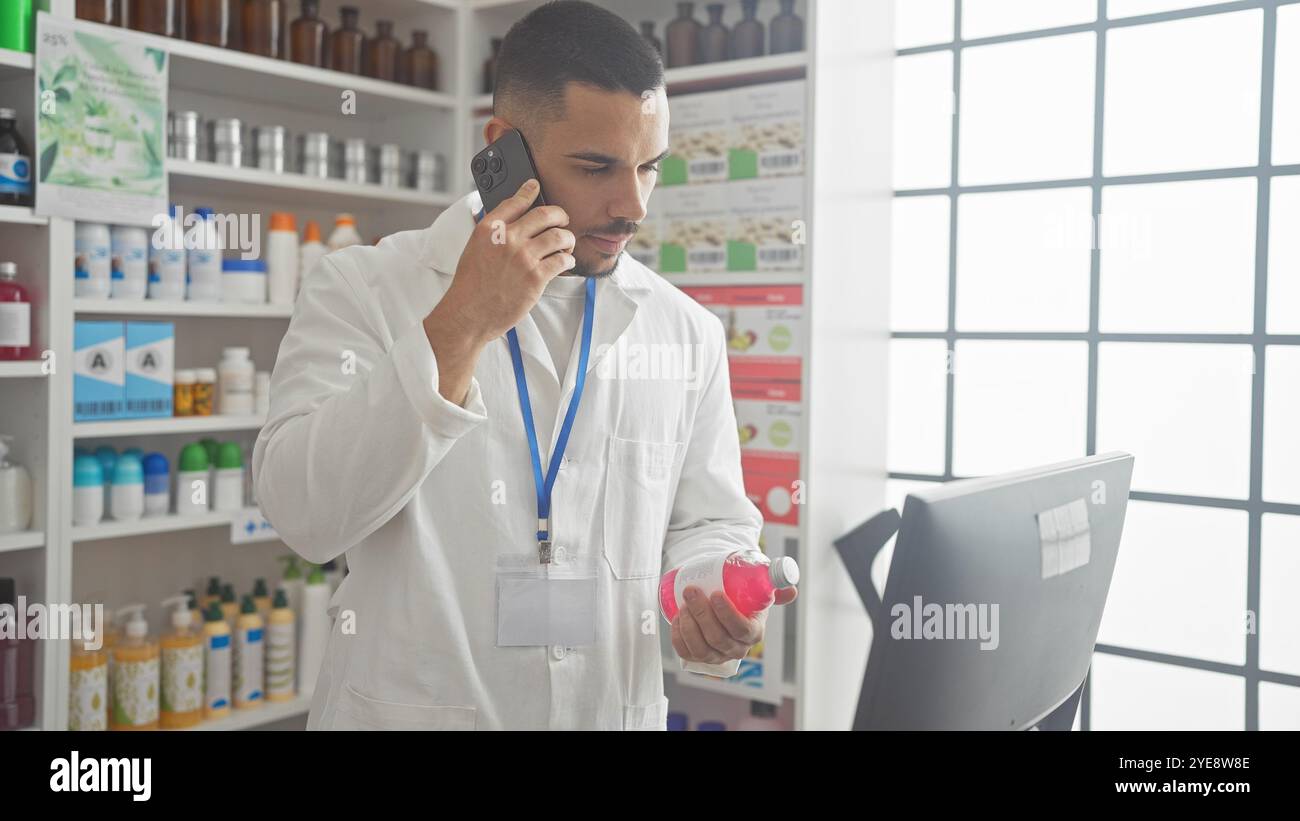 Handsome hispanic male pharmacist hi-res stock photography and images ...