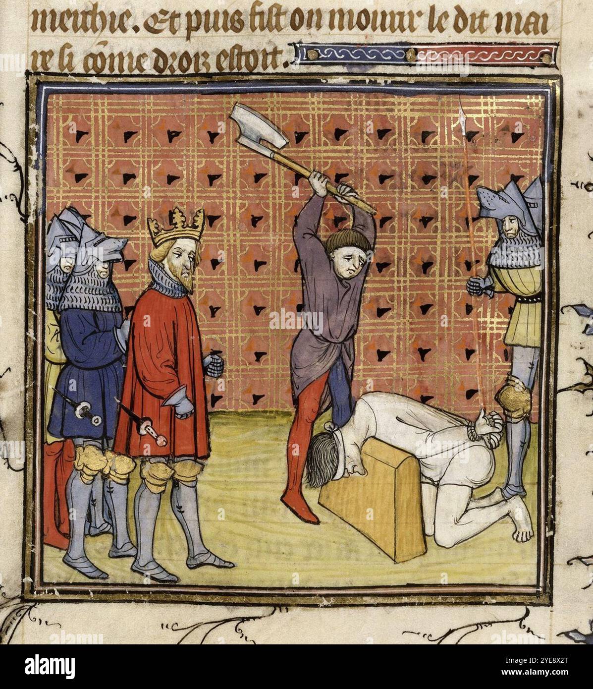 Execution of ringleaders of the Jacquerie revolt, from a 14th-century ...