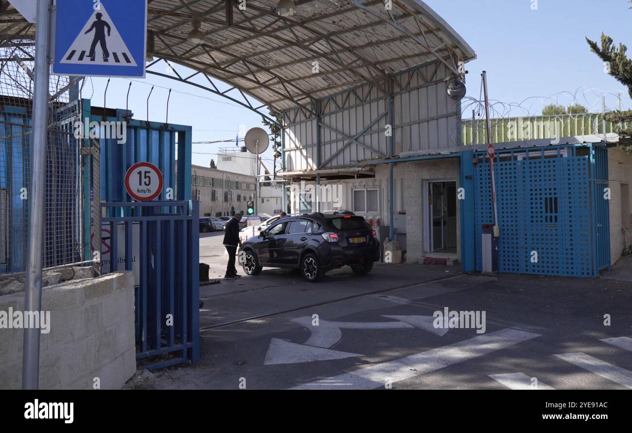 JERUSALEM - OCTOBER 30: Security guards use under vehicle inspection ...