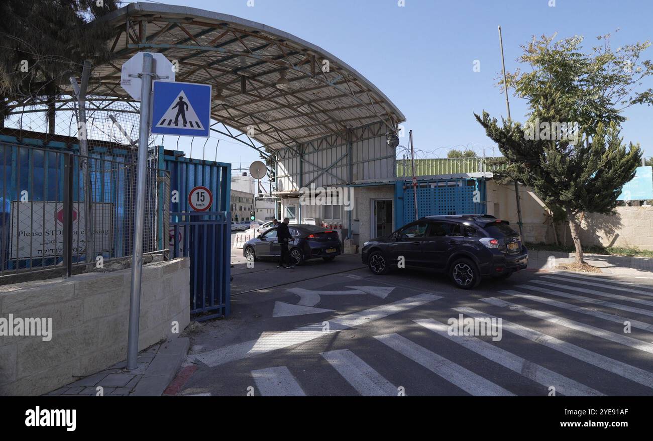 JERUSALEM - OCTOBER 30: Security guards use under vehicle inspection ...