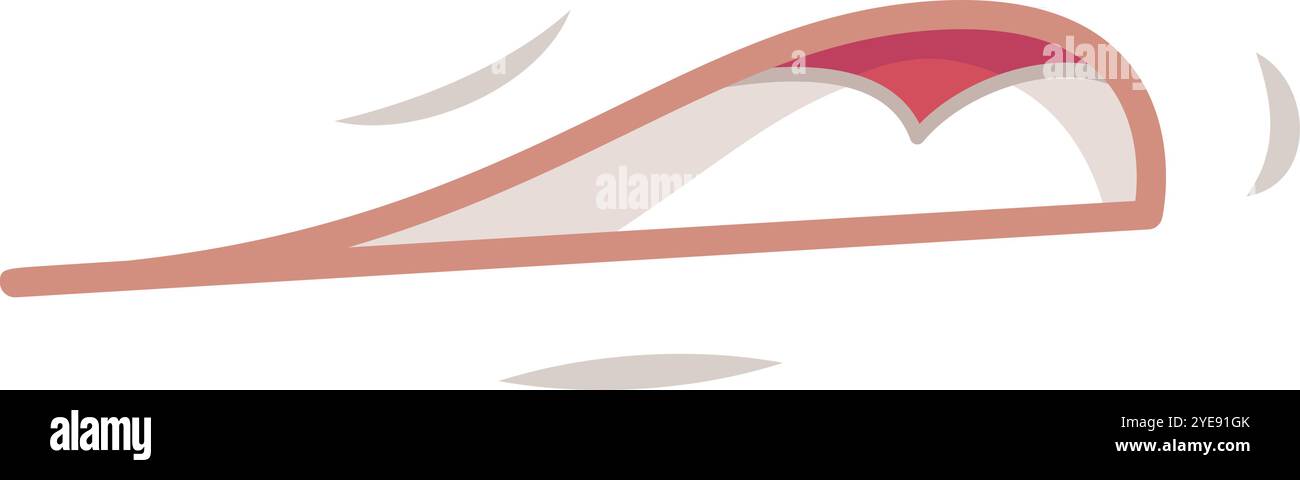 Colorful cartoon mouth bites its lip with a mix of worry and excitement ...