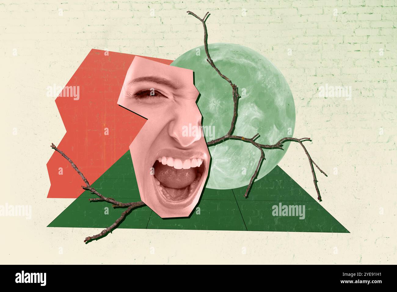 Composite trend artwork 3D sketch image photo collage of caricature ...