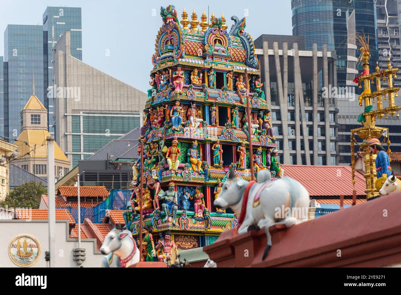 Colourful sight of Sri Mariamman Temple, one of the national monuments ...