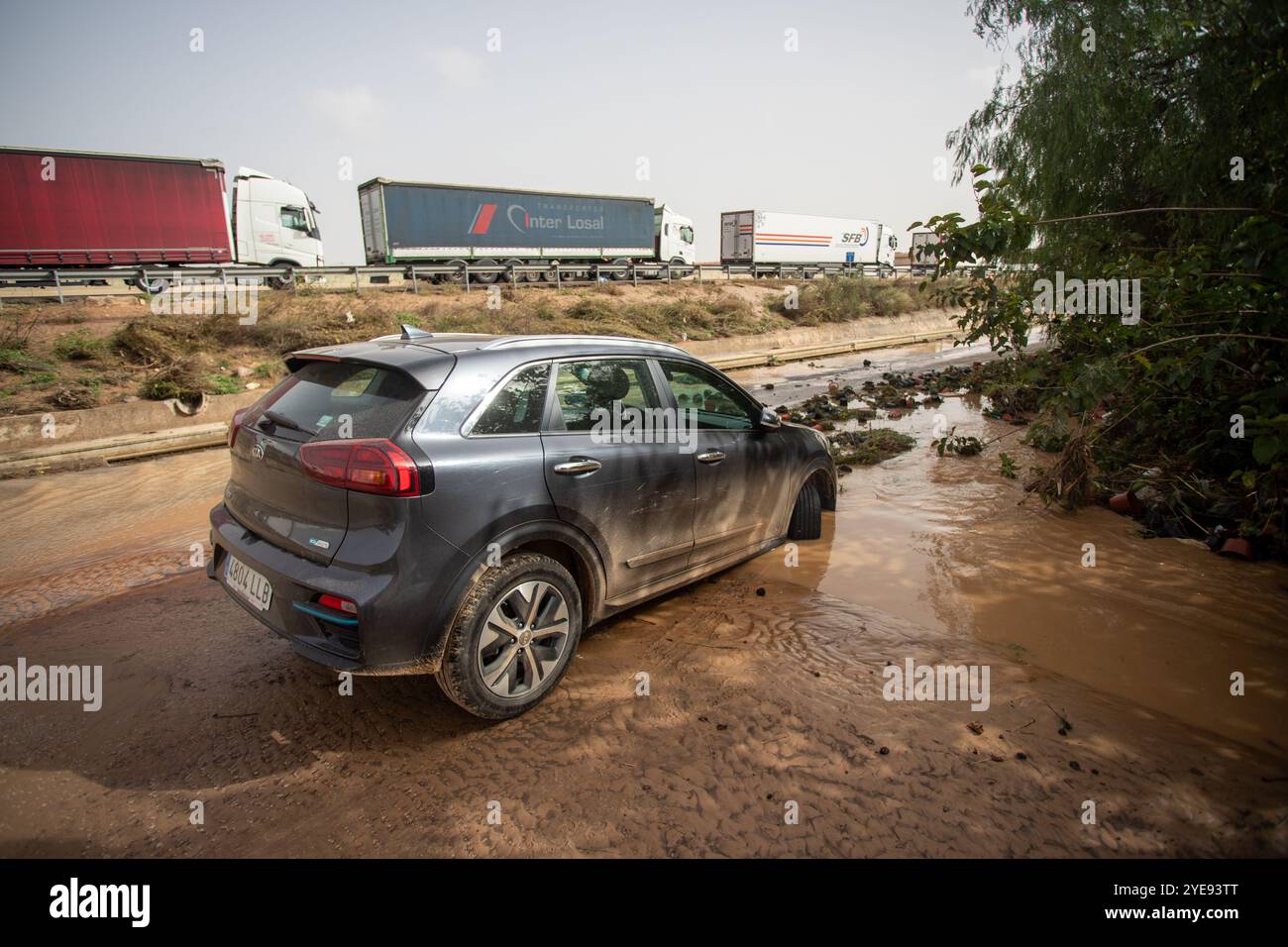 ValenciaI, SPAIN, Oct 30th. 2024 .Flooded farmland after the heavy ...