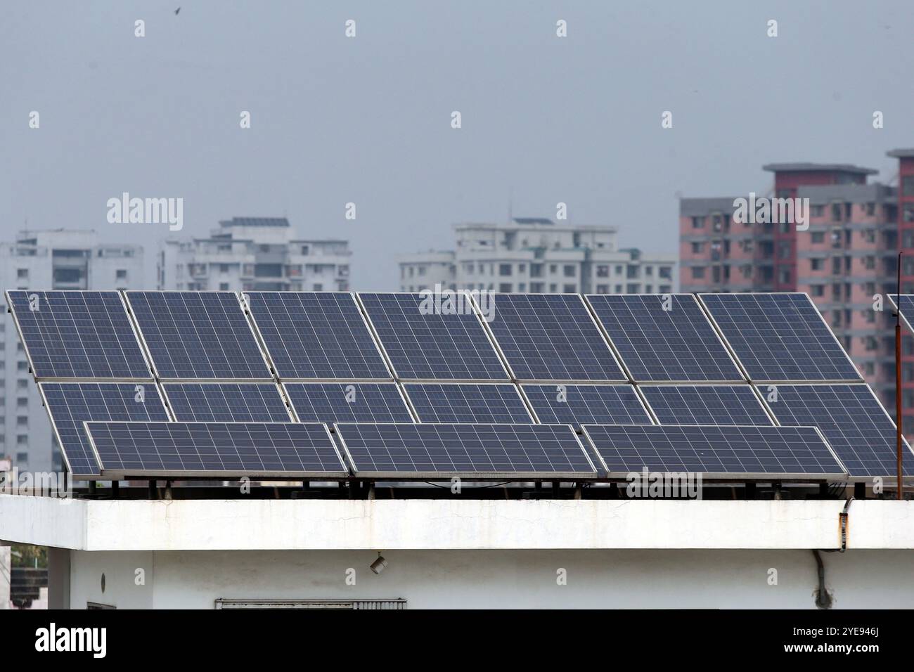 Dhaka, Bangladesh. 30th Oct, 2024. Solar energy panels are being seen ...