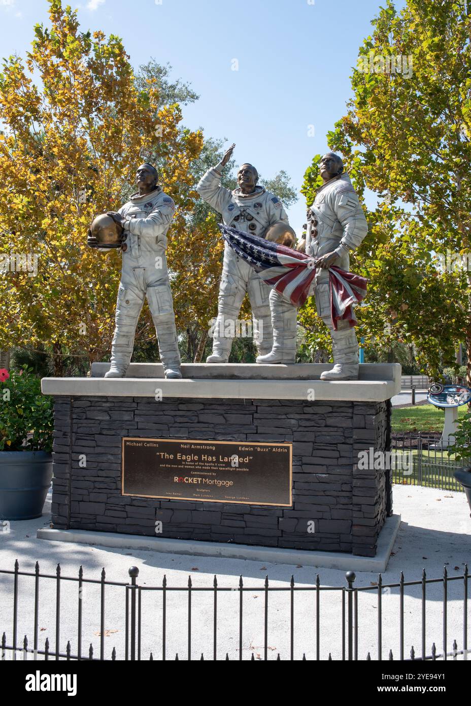 The Eagle Has Landed sculpture statue in the Moon Tree Garden at ...