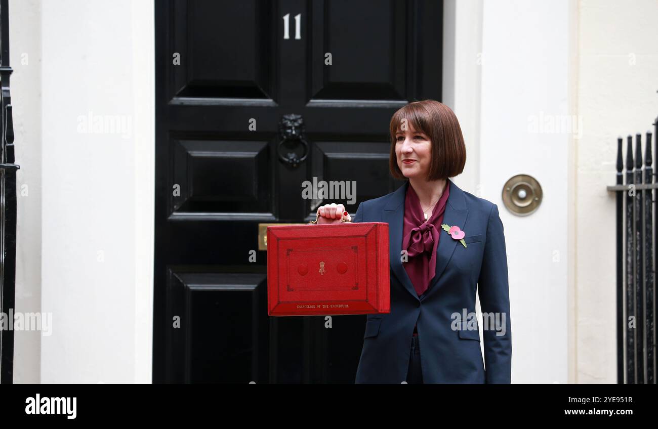 Rachel Reeves, UK chancellor of the exchequer poses for photos outside ...