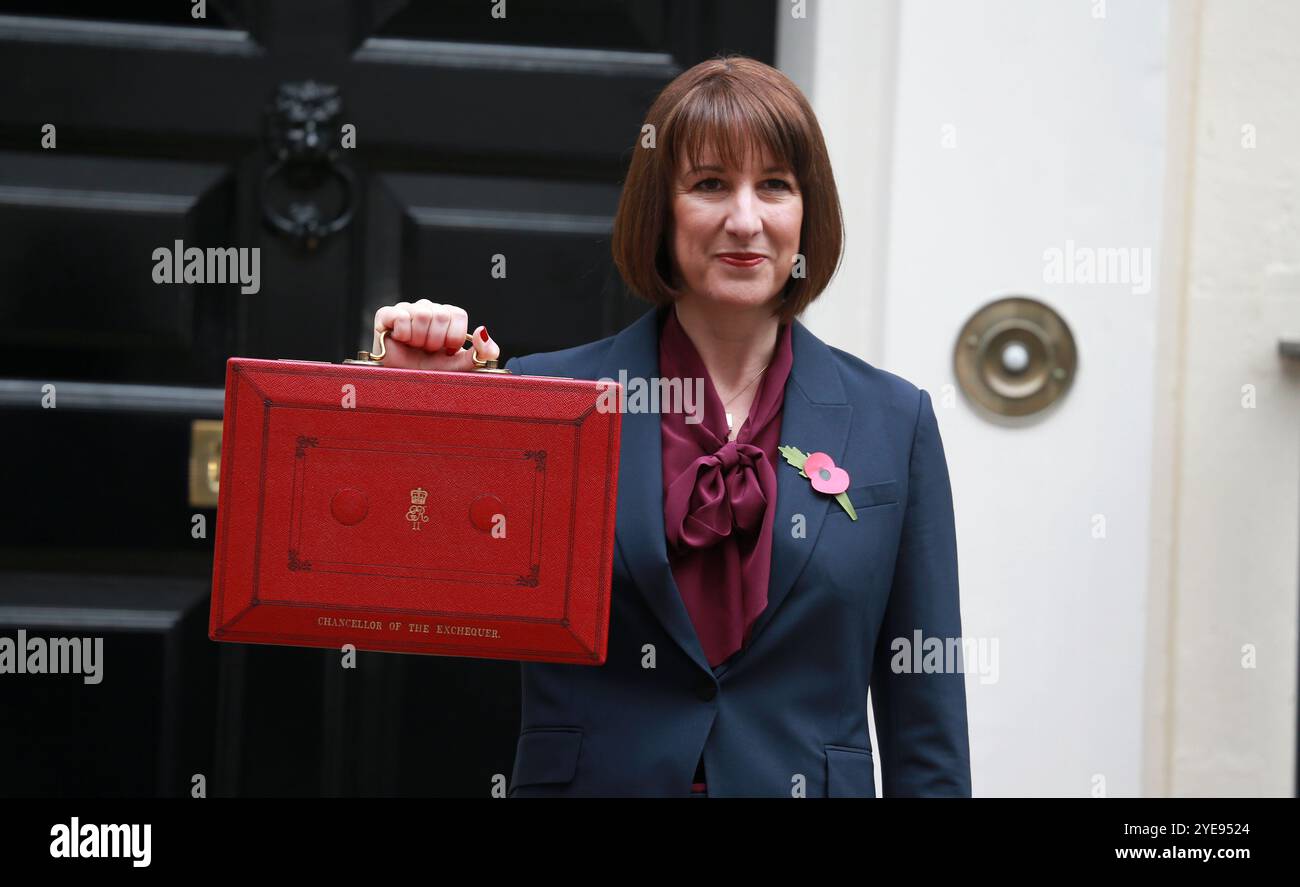 Rachel Reeves, UK chancellor of the exchequer poses for photos outside ...