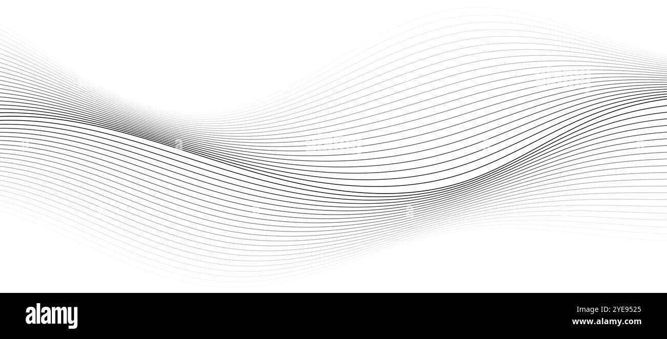 abstract curved lines of fluid motion. Vector illustration Stock Vector ...