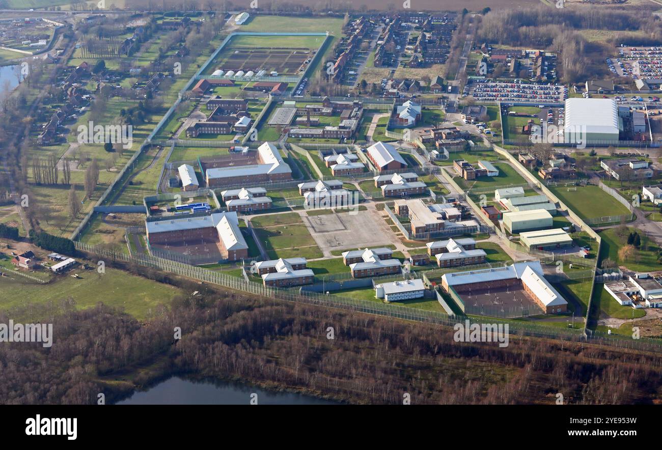 aerial view of HMP Lindholme, Hatfield, Doncaster, South Yorkshire ...