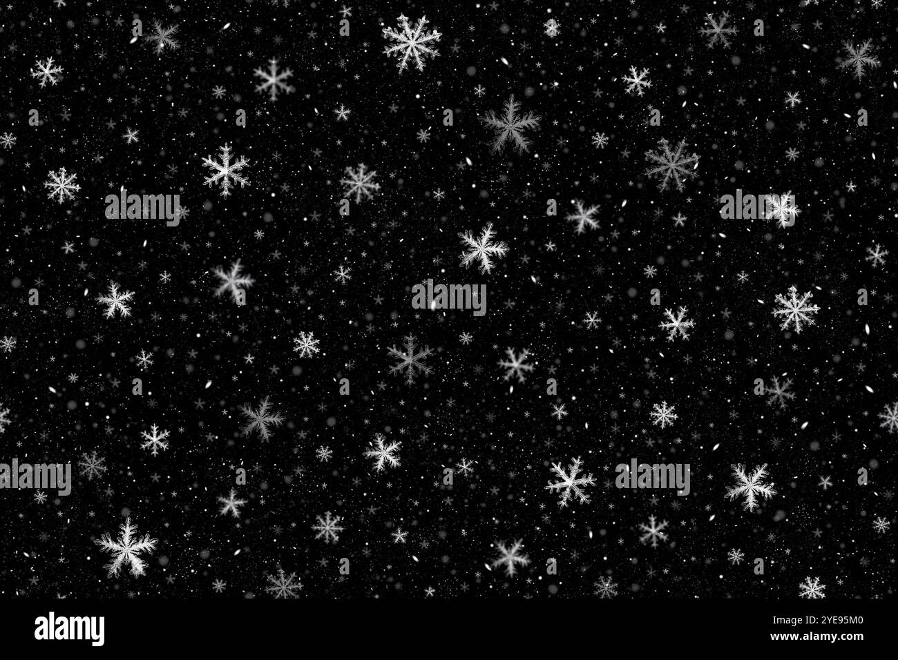 Snowflakes falling glittering shiny snowfall hi-res stock photography ...