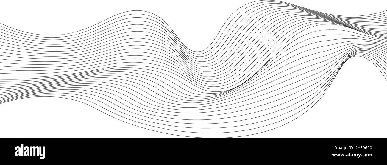 abstract curved lines of fluid motion. Vector illustration Stock Vector ...