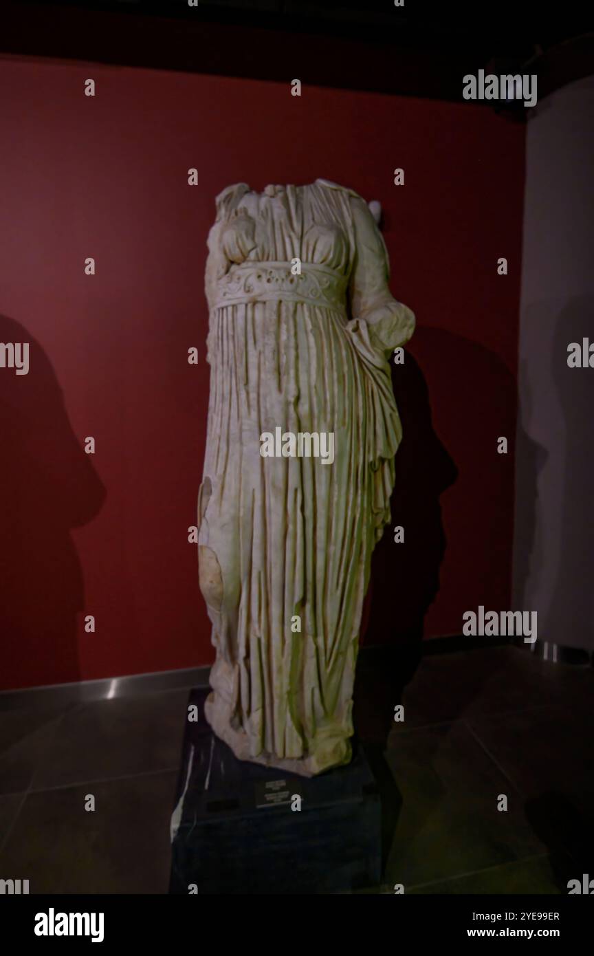 Aydin, Turkey. Aydin Archaeological Museum. The Museum contains statues ...
