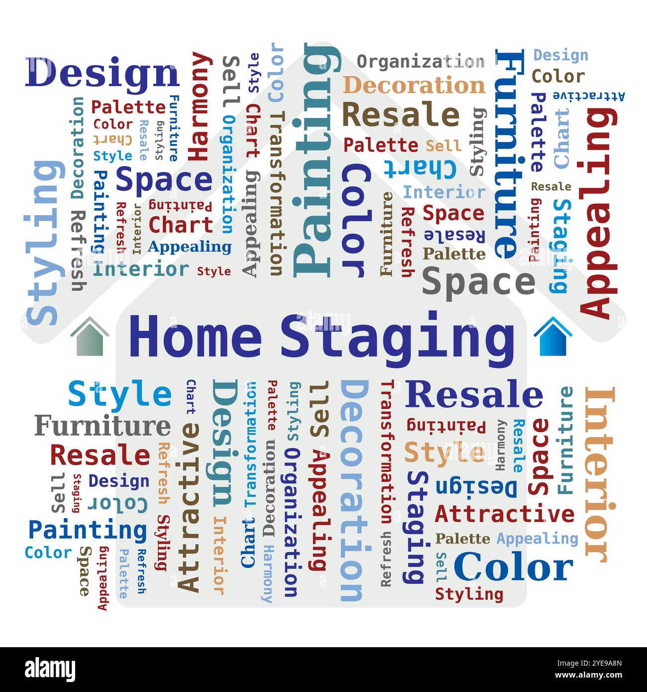 Home Staging Word Cloud with House Icon in the Background Stock Vector ...