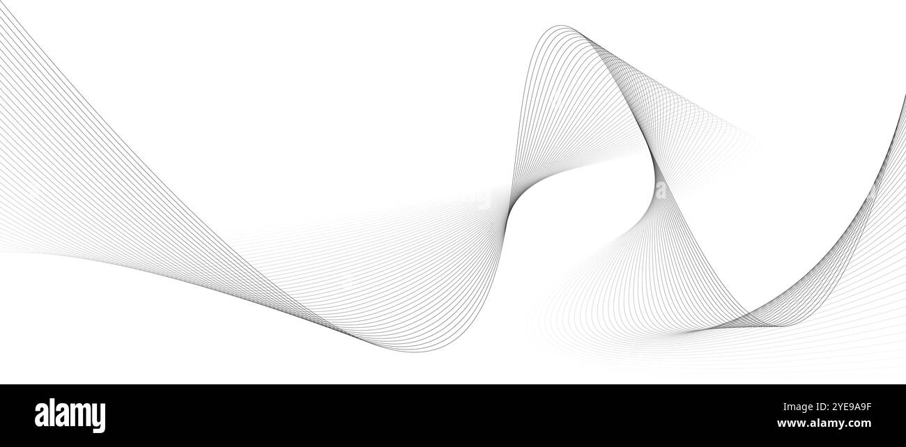 abstract curved lines of fluid motion. Vector illustration Stock Vector ...