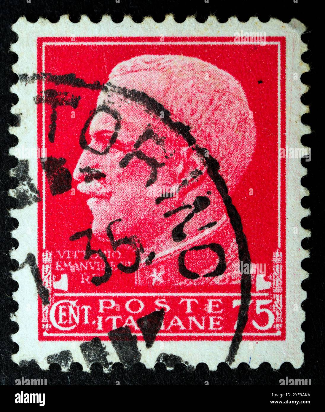 Effigy of Vittorio Emanuele III facing left in green - "Imperial" issue ...