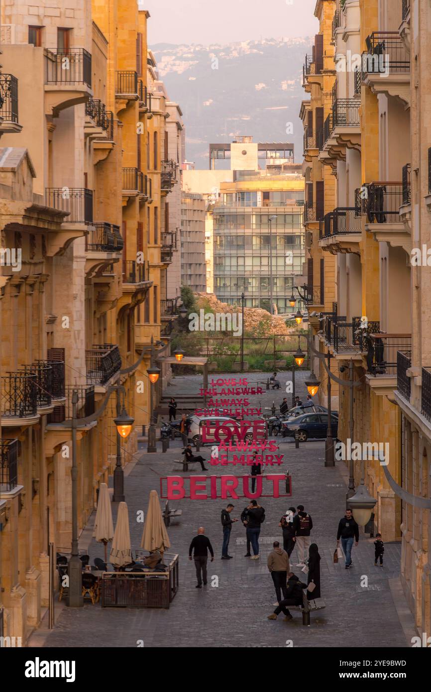 The downtown Beirut, with beautiful Rue Maarad street, a central ...