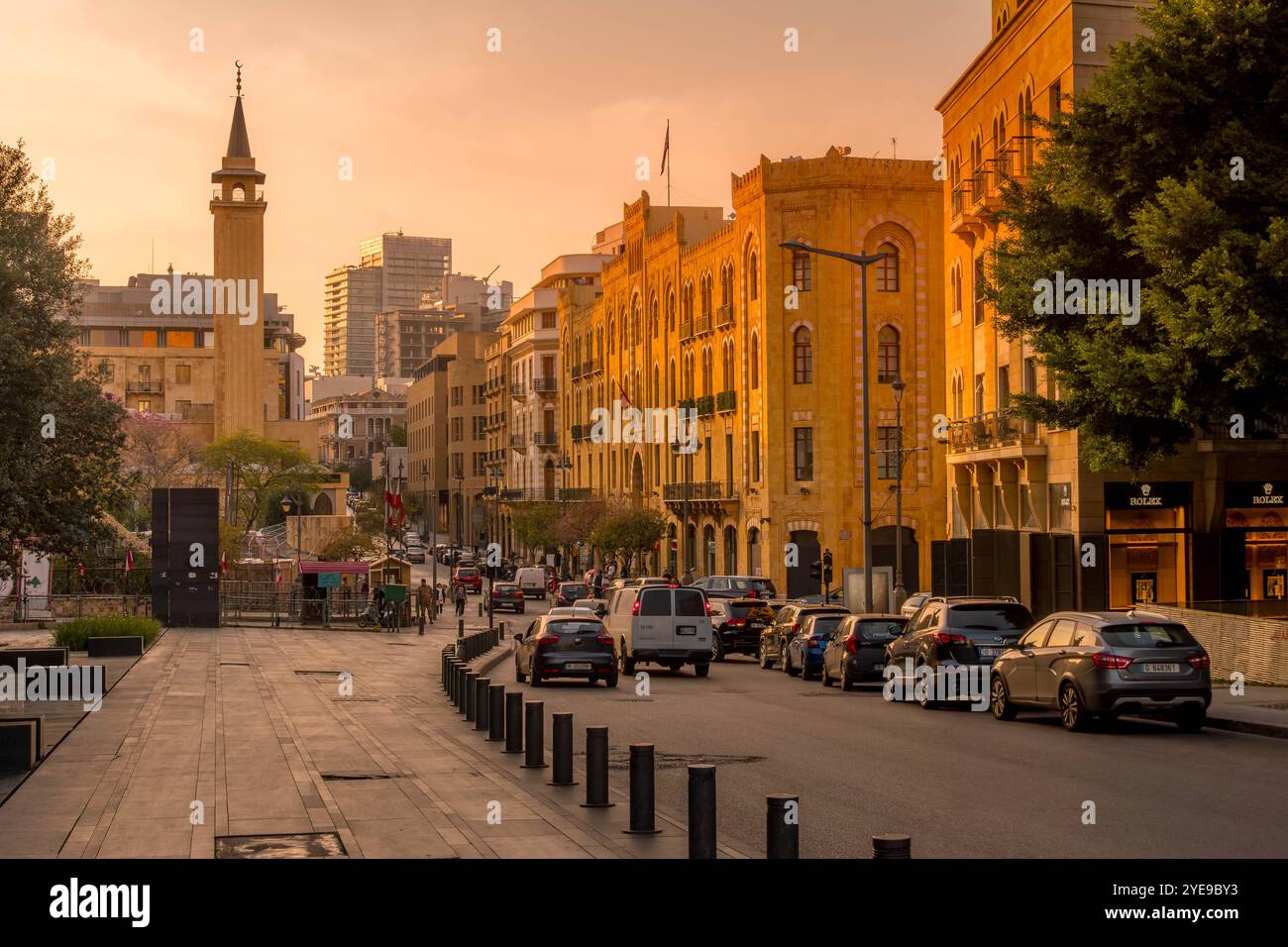 The scenic sunset on Beirut streets in Lebanon Stock Photo - Alamy